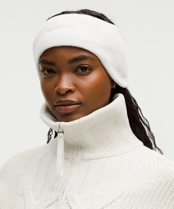 Lululemon Fleece Ear Warmer - Bone | Editorialist display picture 3