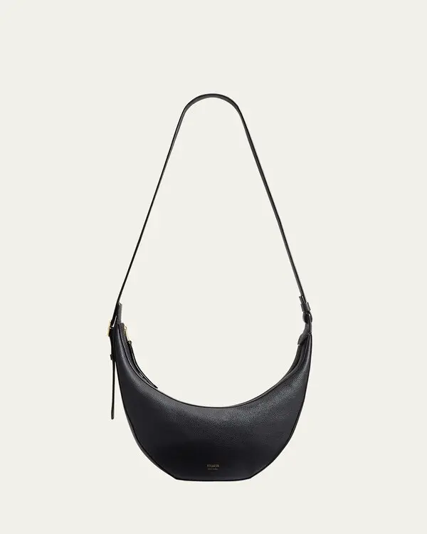 Khaite Augustina Small Zip Calfskin Crossbody Bag - Black