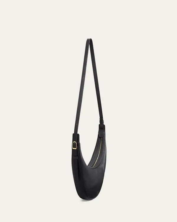 Khaite Augustina Small Zip Calfskin Crossbody Bag - Black