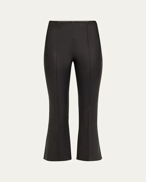 Vince Cropped Flare Leather Pants