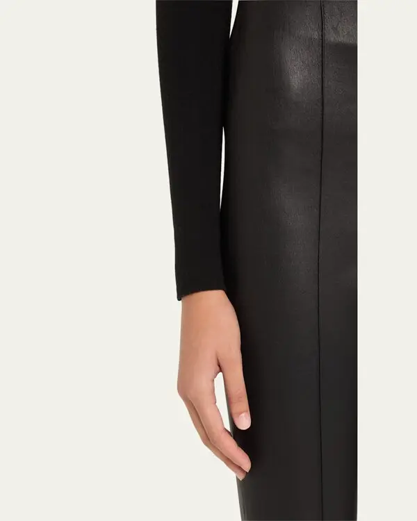 Vince Cropped Flare Leather Pants