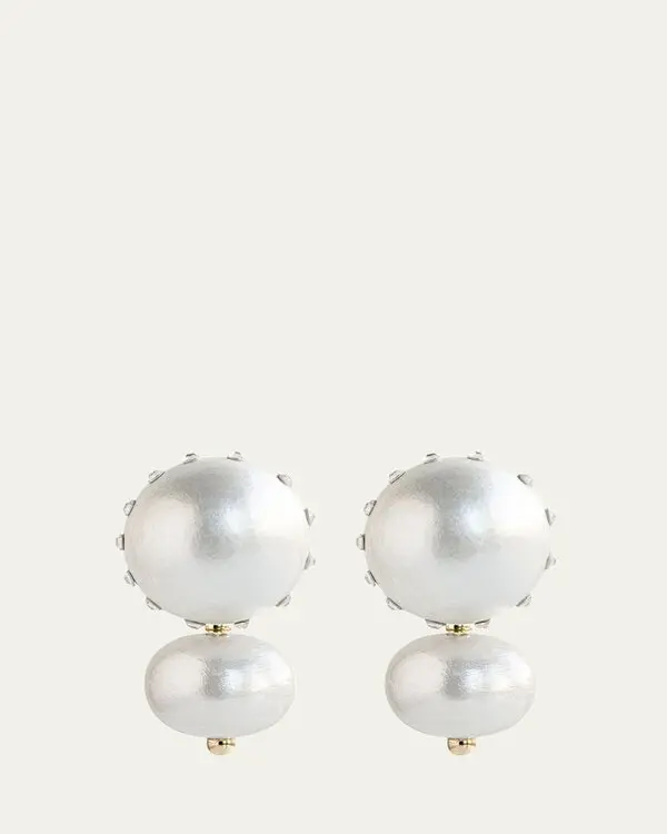 SAULE LABEL Livia Earrings - White Heron