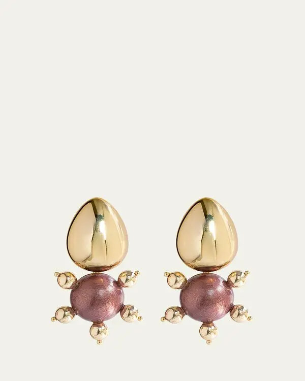 SAULE LABEL Tulia Earrings - Chocolate Cherry