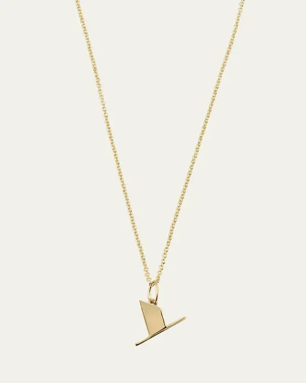 SYDNEY EVAN 14k Yellow Gold Pure Block Initial Necklace - Init Y