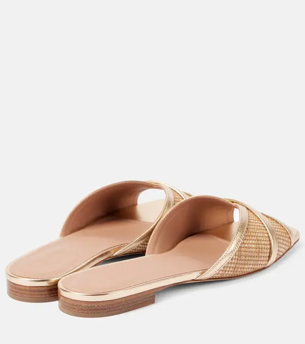 MALONE SOULIERS Perla Raffia Sandals - Beige