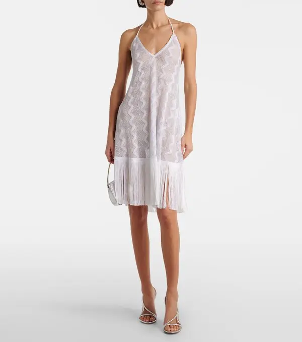 Missoni Zigzag Fringed Lam Beach Dress