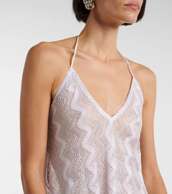 Missoni Zigzag Fringed Lam Beach Dress