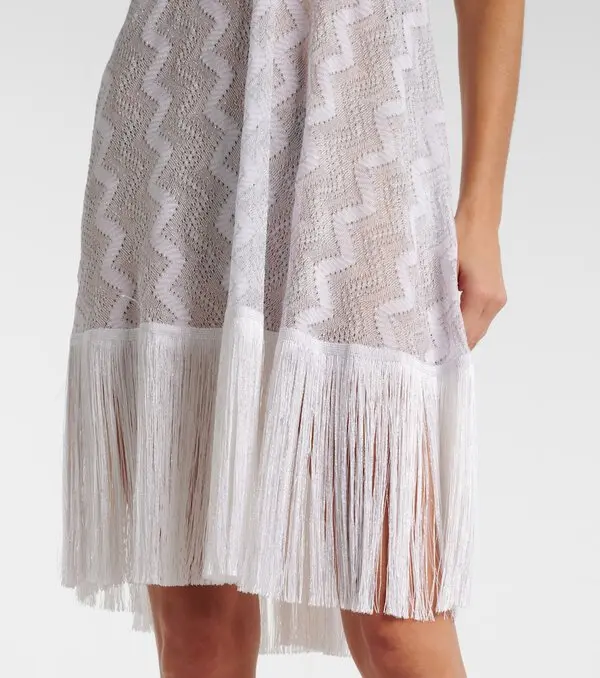 Missoni Zigzag Fringed Lam Beach Dress