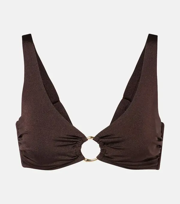 Heidi Klein Coco Palm Bikini Top - Brown