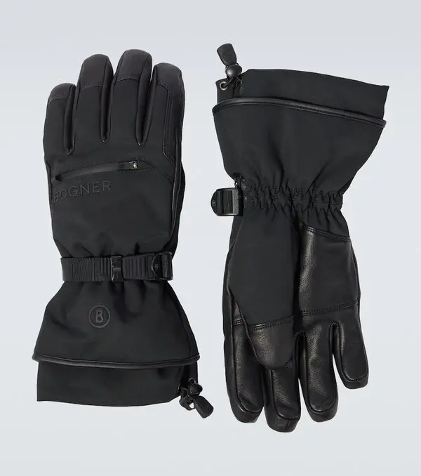 Bogner Adriano Leather-trimmed Ski Gloves