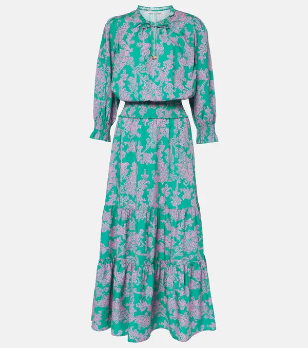 Heidi Klein Santa Rosa Paisley Cotton-blend Maxi Dress - Multicoloured