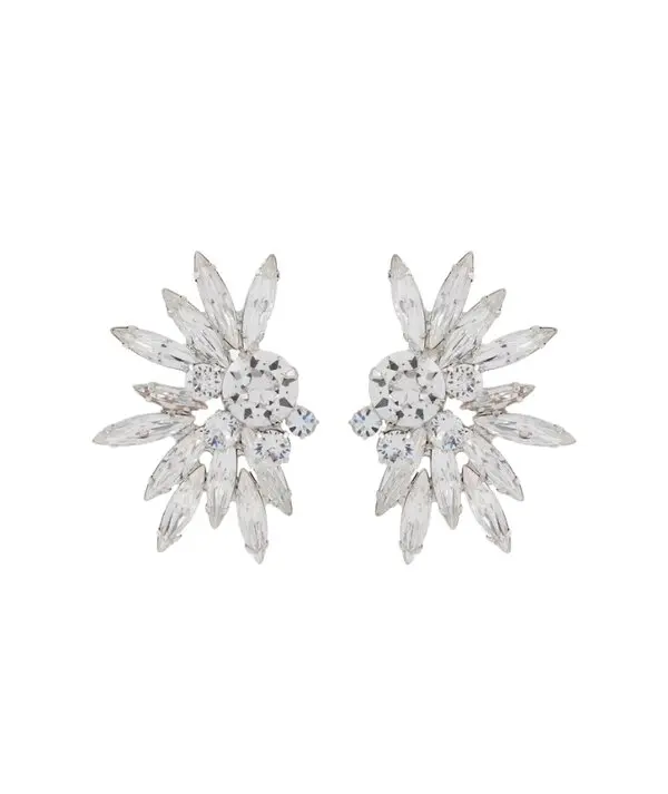 JENNIFER BEHR Shanti Crystal Earrings - Silver
