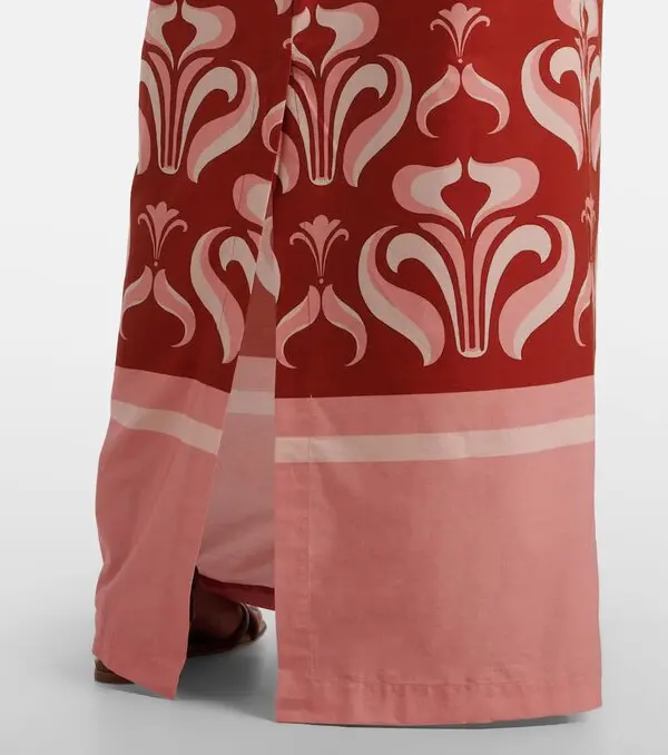 ADRIANA DEGREAS Printed Cotton Maxi Skirt