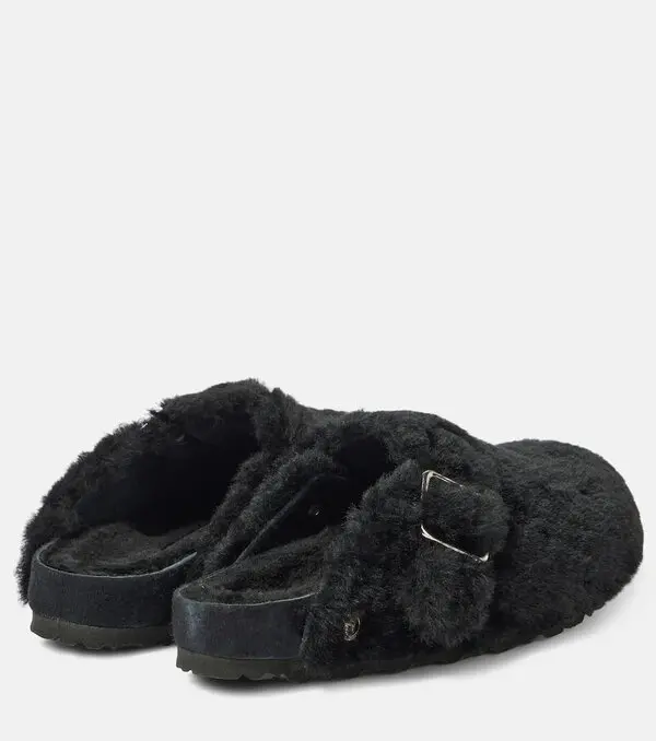 BIRKENSTOCK Boston Shearling Clogs - Black