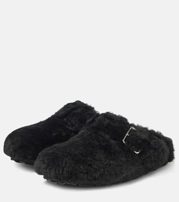 BIRKENSTOCK Boston Shearling Clogs - Black