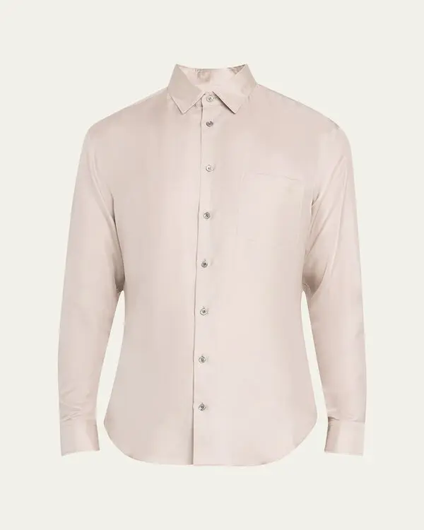 Giorgio Armani Solid Silk Dress Shirt