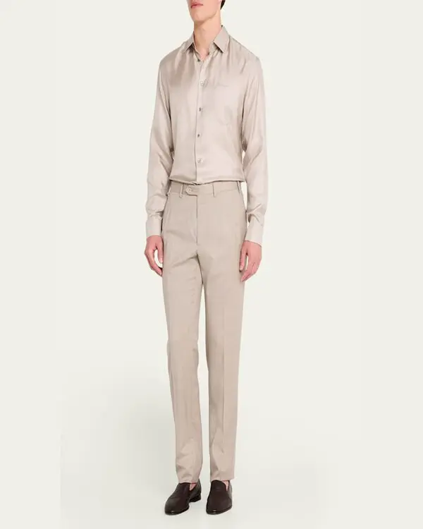 Giorgio Armani Solid Silk Dress Shirt