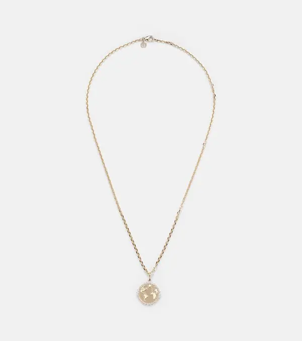 SYDNEY EVAN World Traveler Diamond Pendant Necklace - Gold