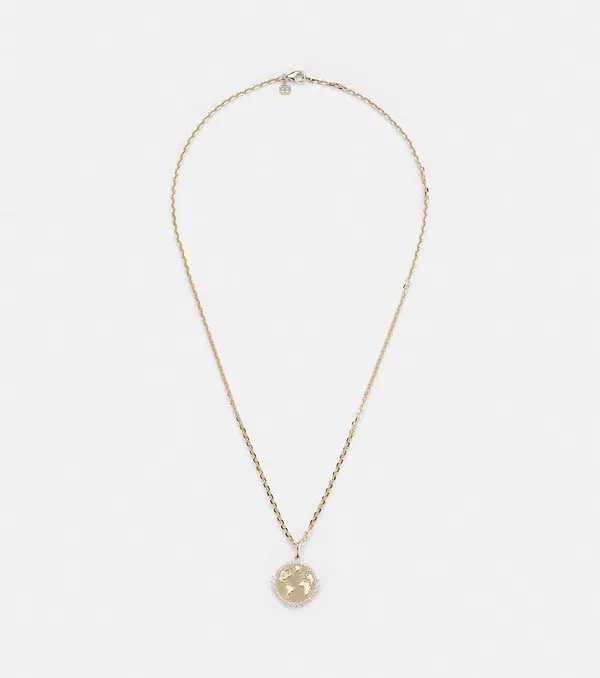 SYDNEY EVAN World Traveler Diamond Pendant Necklace - Gold