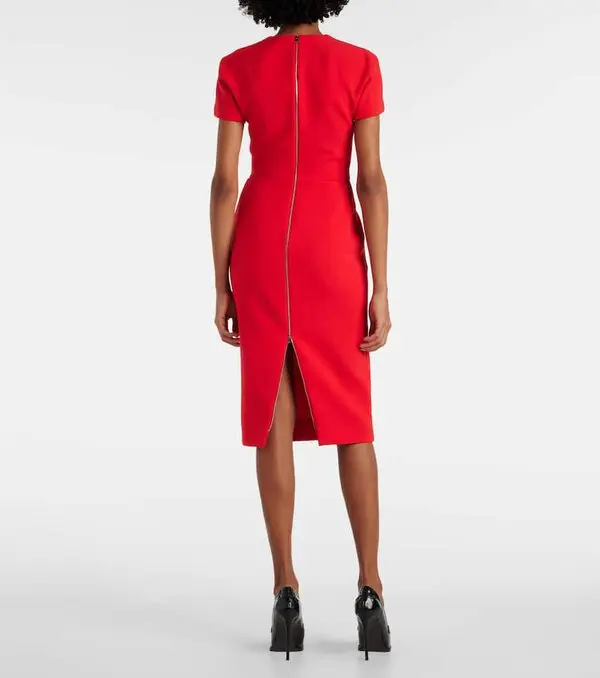 Victoria Beckham Crêpe Midi Dress
