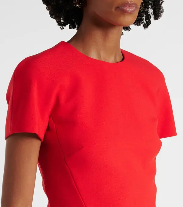 Victoria Beckham Crêpe Midi Dress