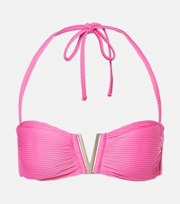 Heidi Klein Tulum Bandeau Bikini Top - Pink