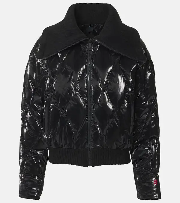Perfect Moment Carving Quilted Down Ski Jacket - Black