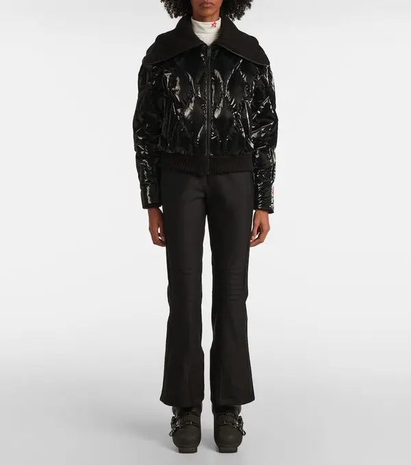 Perfect Moment Carving Quilted Down Ski Jacket - Black