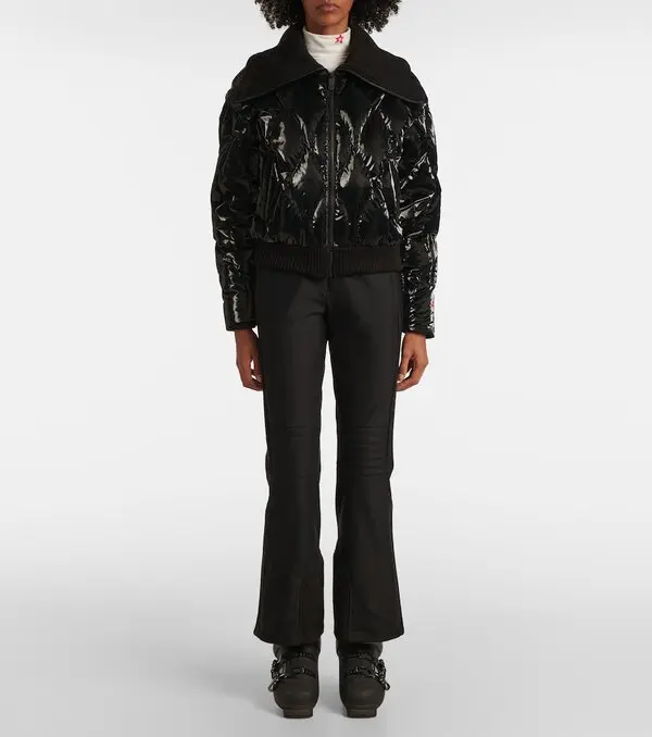 Perfect Moment Carving Quilted Down Ski Jacket - Black