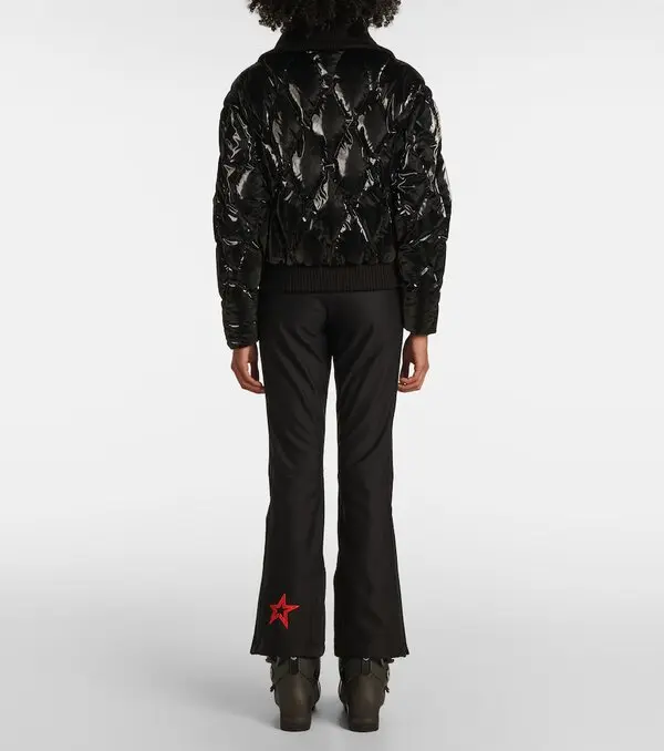 Perfect Moment Carving Quilted Down Ski Jacket - Black