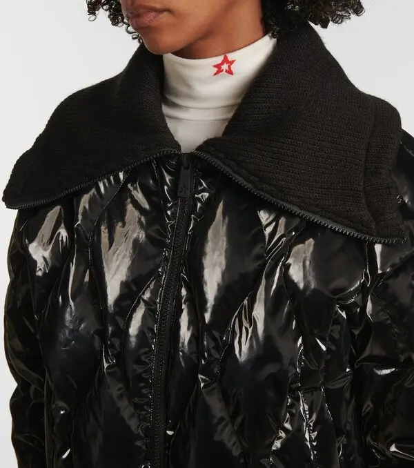 Perfect Moment Carving Quilted Down Ski Jacket - Black