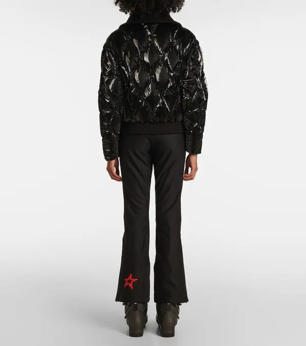 Perfect Moment Carving Quilted Down Ski Jacket - Black