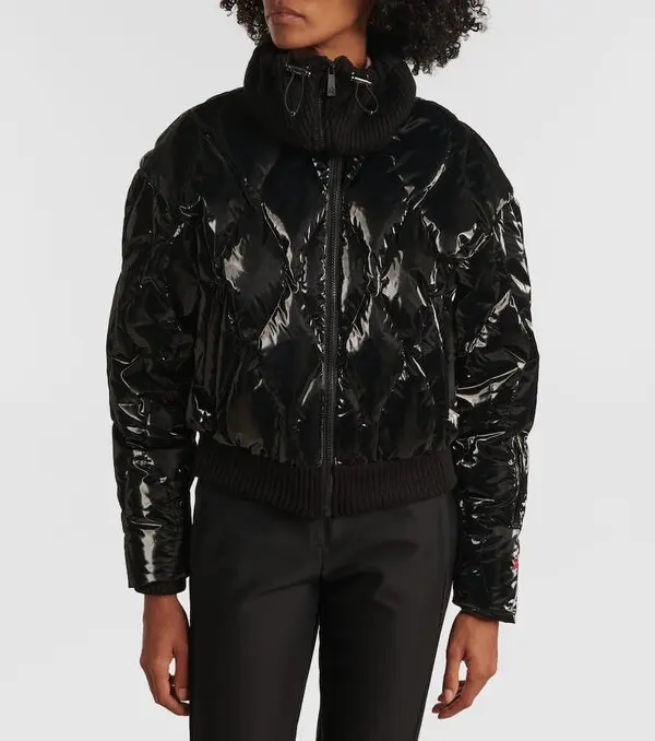 Perfect Moment Carving Quilted Down Ski Jacket - Black