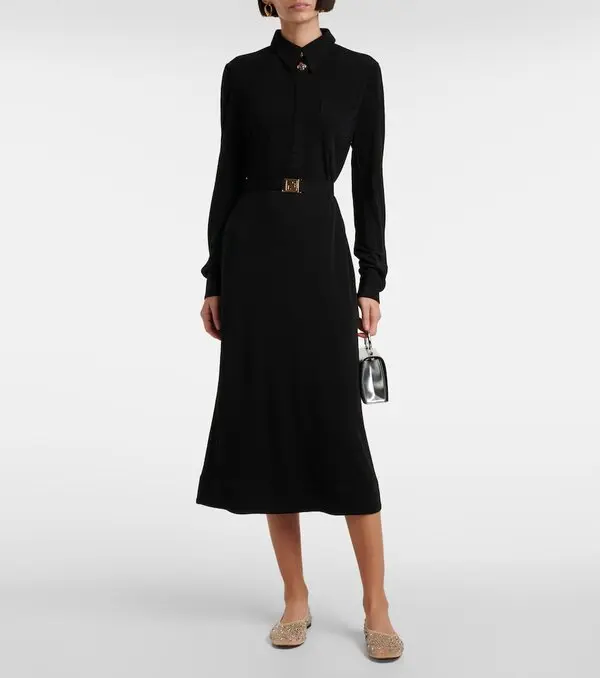 Tory Burch Belted Jersey Shirt Dress