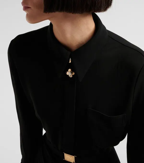 Tory Burch Belted Jersey Shirt Dress