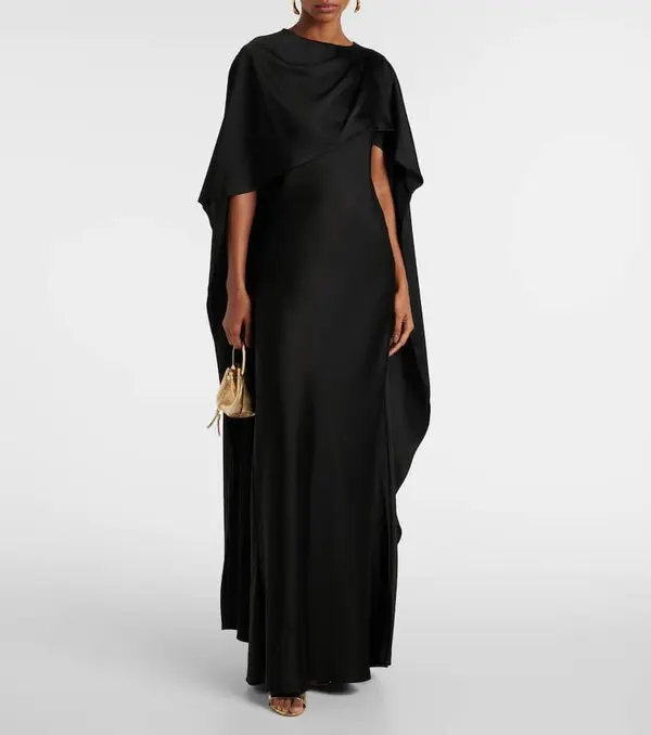 Simkhai Izel Satin Gown - Black