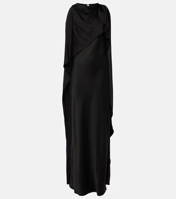 Simkhai Izel Satin Gown - Black