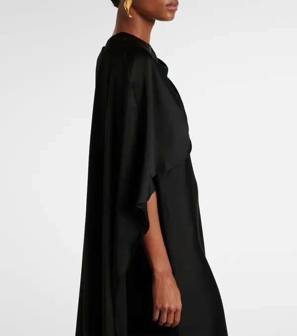 Simkhai Izel Satin Gown - Black