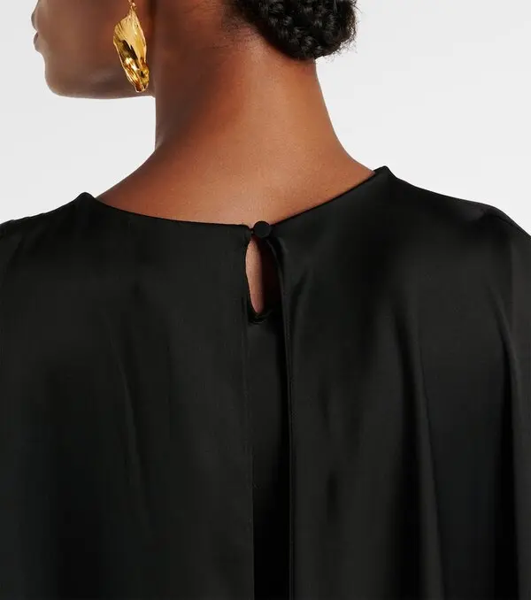 Simkhai Izel Satin Gown - Black