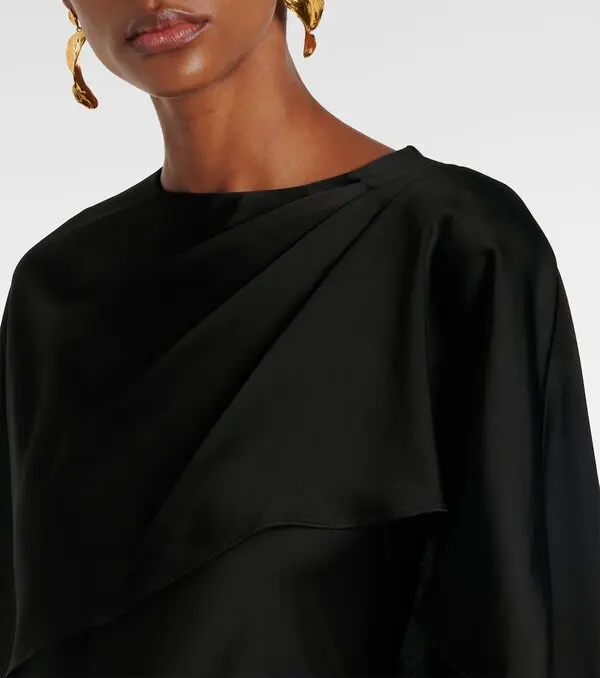 Simkhai Izel Satin Gown - Black