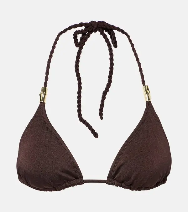 Heidi Klein Coco Palm Bikini Top - Brown