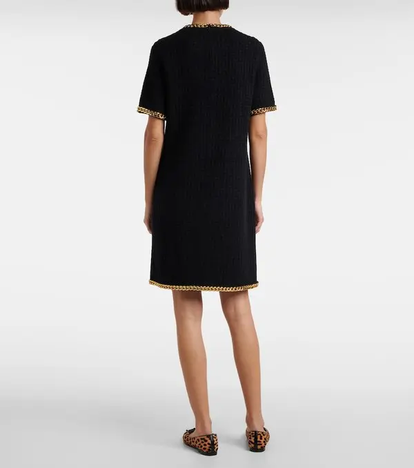 Tory Burch Chain-detail Waffle-knit Minidress