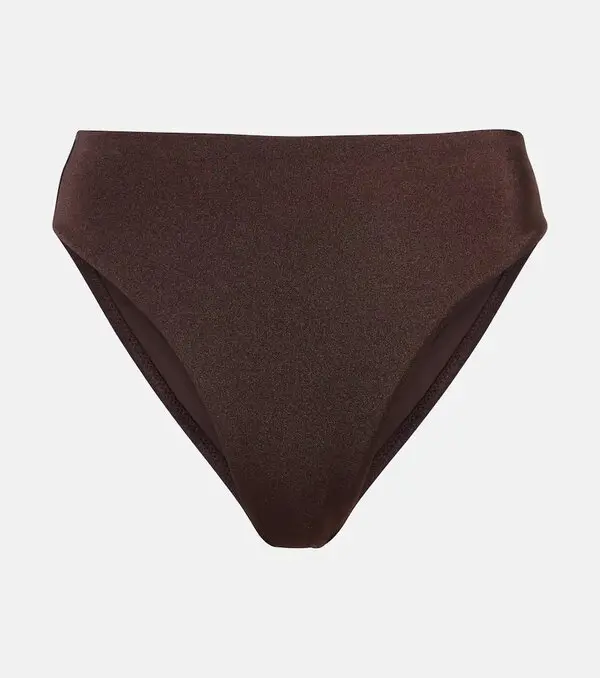 Heidi Klein Coco Palm High-rise Bikini Bottoms - Brown