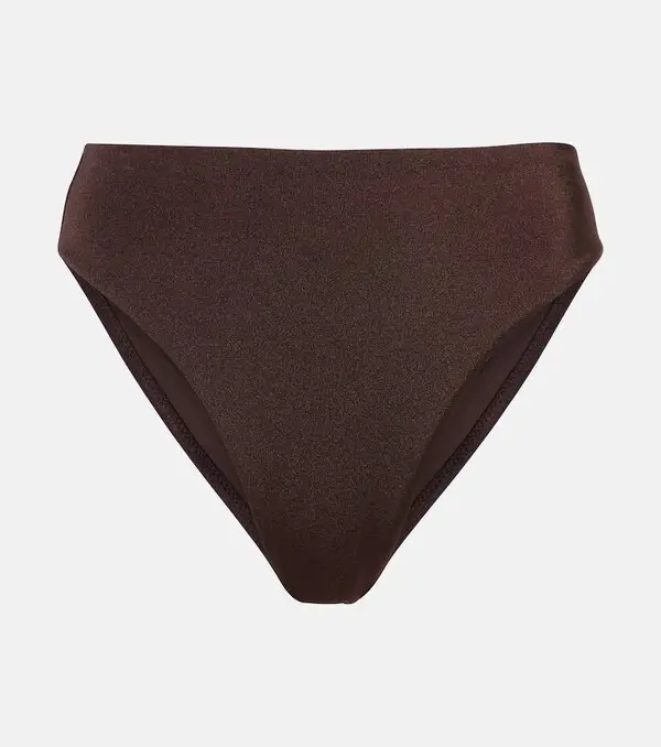Heidi Klein Coco Palm High-rise Bikini Bottoms - Brown