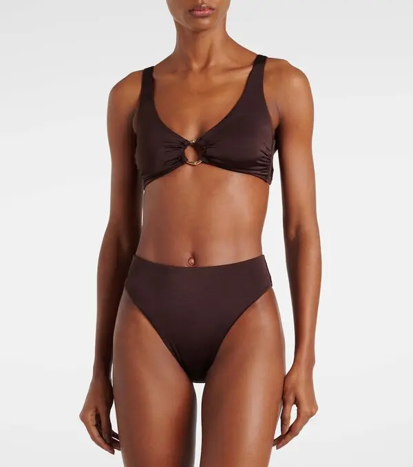 Heidi Klein Coco Palm High-rise Bikini Bottoms