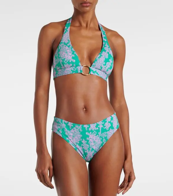 Heidi Klein Santa Rosa Paisley Bikini Top - Multicoloured