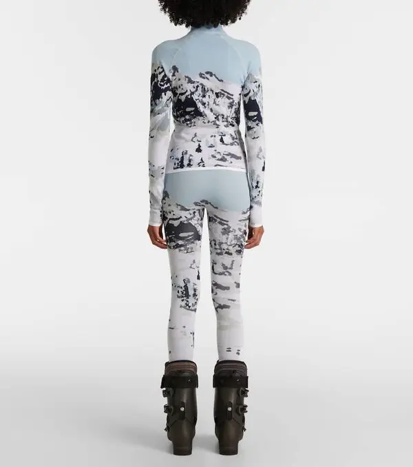 Perfect Moment Jacquard Half-zip Ski Top - Multicoloured