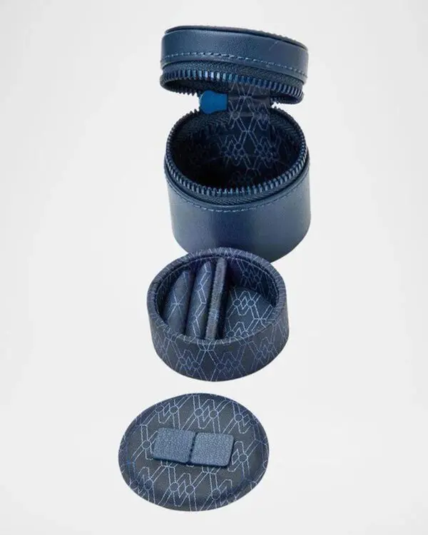 Wolf Earth 5-piece Watch Box With Storage - Midnight Blue