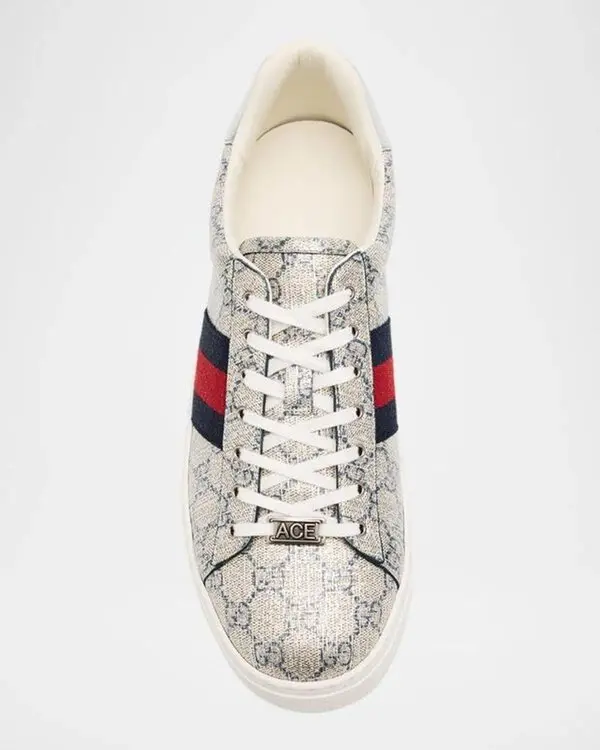 Gucci Shiny Gg Supreme Ace Sneakers - Miscblack