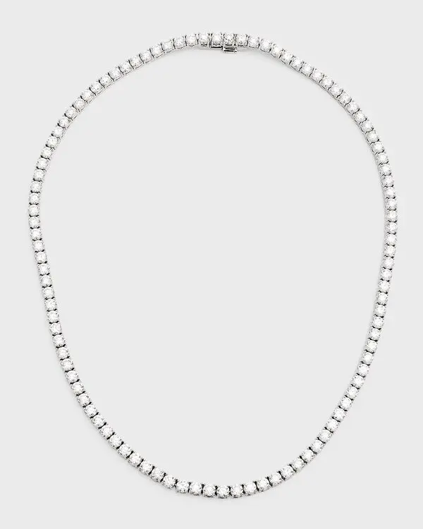Neiman Marcus 18k White Gold Diamond Tennis Necklace - Diamonds